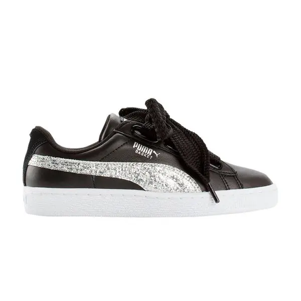 PUMA Basket Heart Glitter Sneakers