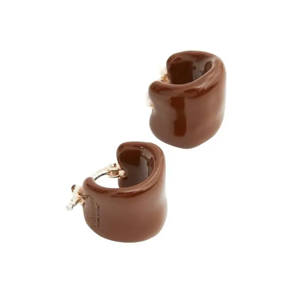 JIL SANDER Scented Skin Earrings - Brown