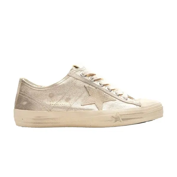GOLDEN GOOSE V-star Platinum Seep Pearl - Silver
