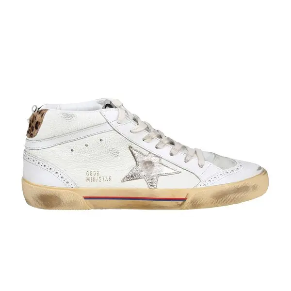 GOLDEN GOOSE Mid Star Leopard Sneakers