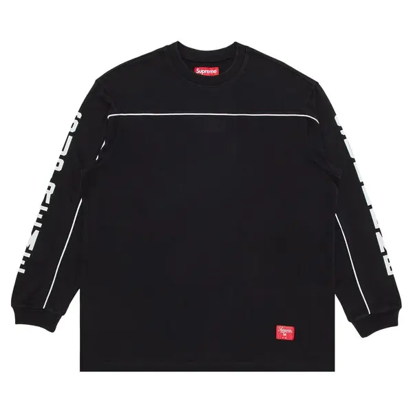 Supreme Paneled Piping Long-Sleeve Top - Black | Editorialist