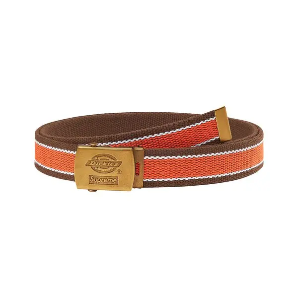 Supreme X Dickies Stripe Webbing Belt - Brown