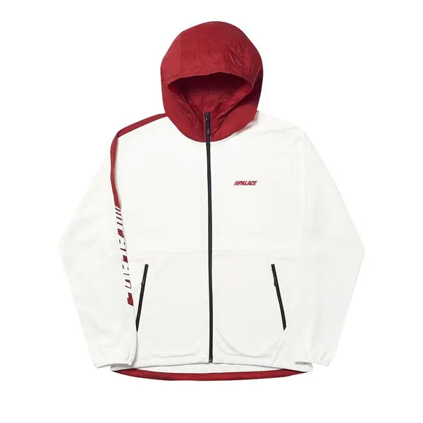 PALACE Waximum Echo Tech Fleece Hood - White