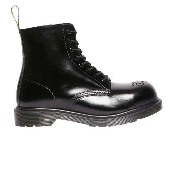 Dr. Martens 1460 Leather Steel Toe Boots - Black