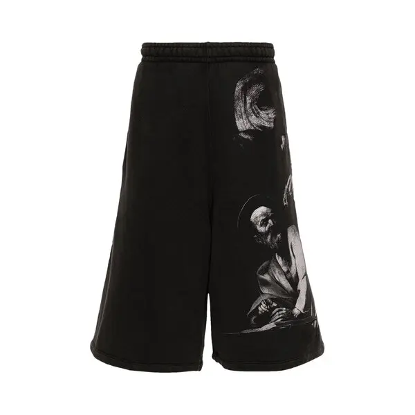 Off-White Cotton Track Shorts