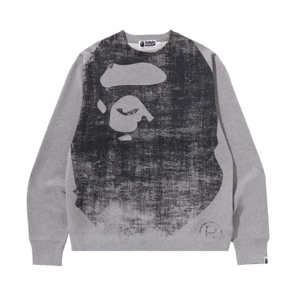 A BATHING APE Ape Head Over Print Crewneck Sweat