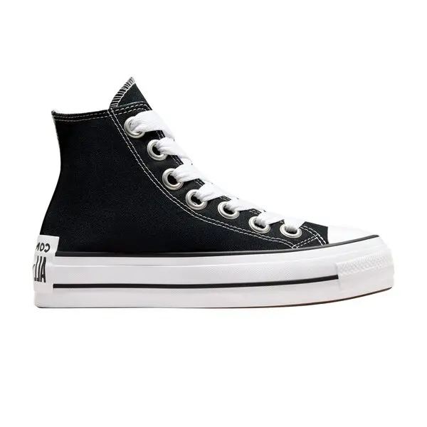 Platform Leather Converse Converse All Stars Platform Zwart