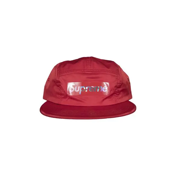 Supreme Holographic Camp Cap - Red