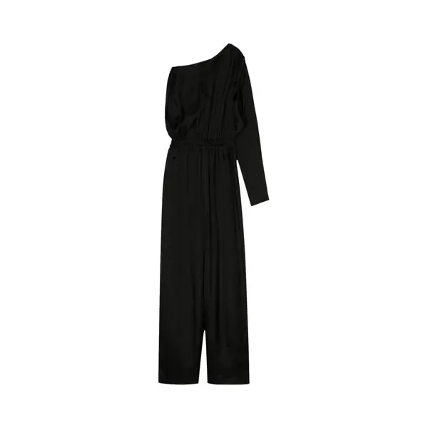 Rick Owens Atena Bodybag Satin Jumpsuit - Black