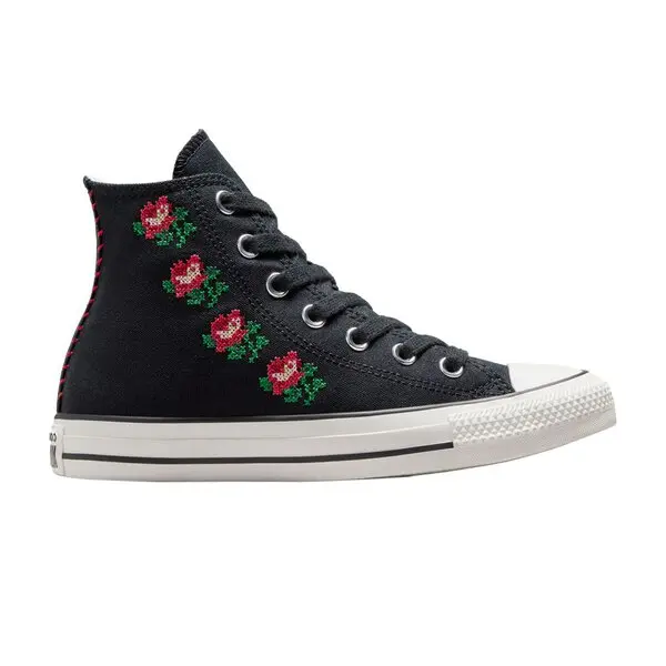CONVERSE Chuck Taylor All Star High 'cross Stitch Roses - Black