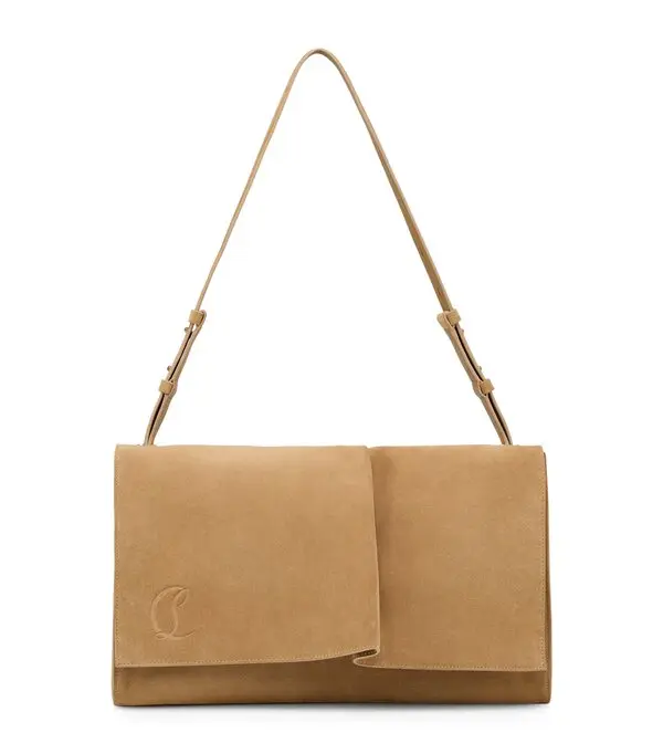 CHRISTIAN LOUBOUTIN Large Suede Shoulder Bag