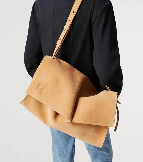 CHRISTIAN LOUBOUTIN Large Suede Shoulder Bag