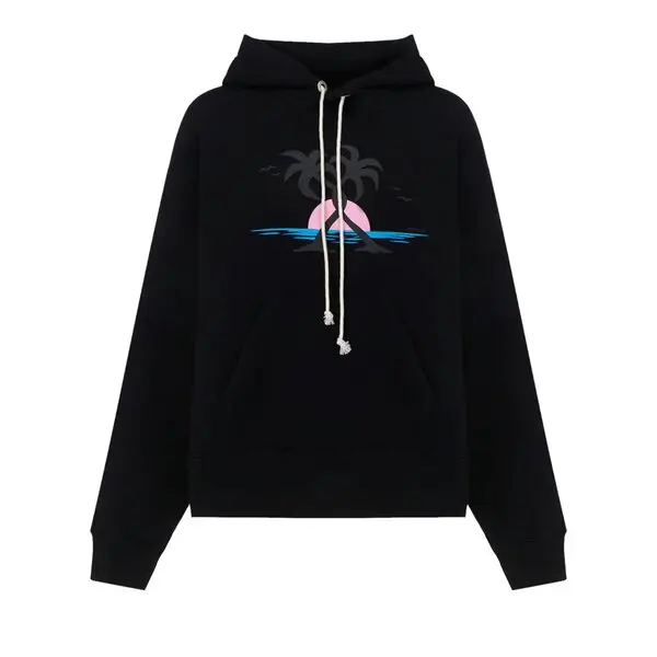 Palm Angels Hugging Palms Hoodie - Black