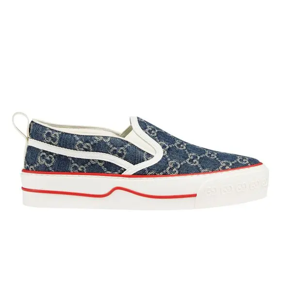 Gucci Tennis 1977 Denim Slip-on Sneakers