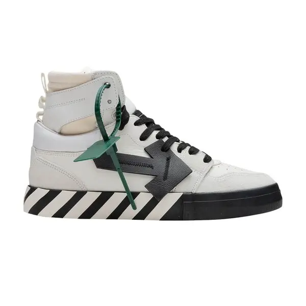 Off-White High Top Vulcanized Sneakers - White