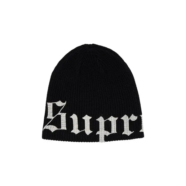 帽子 supreme old English Printed beanie Black Supreme Old English Printed Beanie - Black | Editorialist