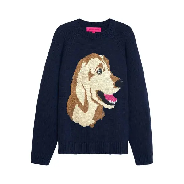 THE ELDER STATESMAN Retriever Raglan Crew - Blue