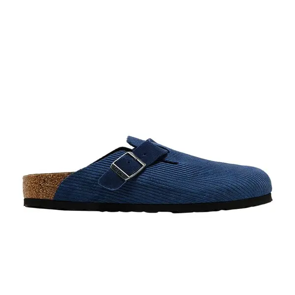 BIRKENSTOCK Boston Embossed Corduroy Clogs - Blue