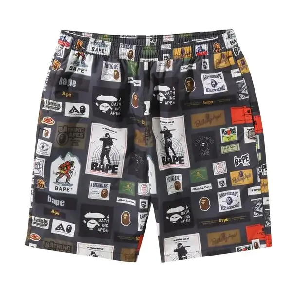 A BATHING APE Printed Beach Shorts