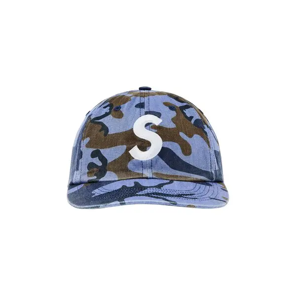 Supreme Pigment Coated S Logo 6-panel Cap - Blue