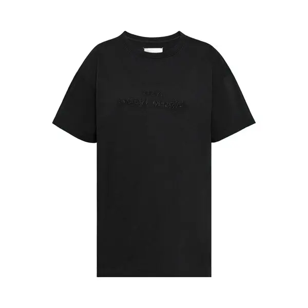 MAISON MARGIELA Logo Embroidered T-shirt - Black