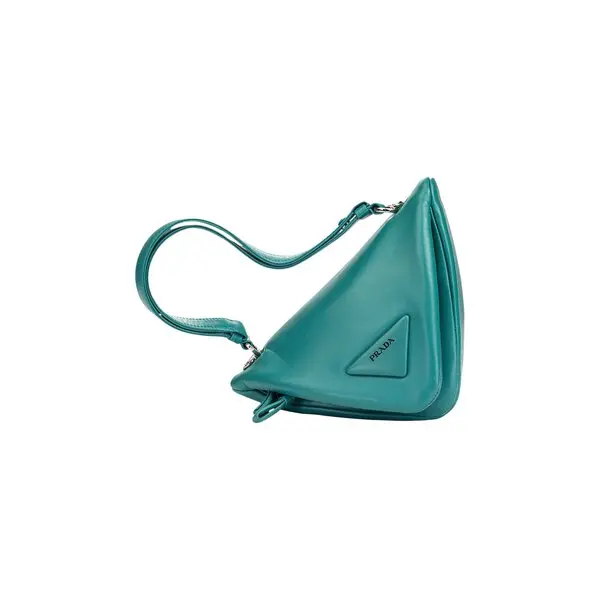 Prada Triangle Convertible Nappa Leather Handbag