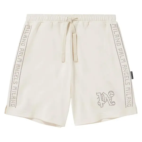 Palm Angels Monogram Stud Sweatshorts - White