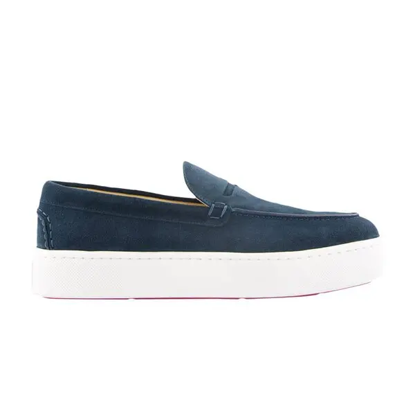 CHRISTIAN LOUBOUTIN Paqueboat Flat 'caspien - Blue
