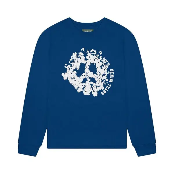 DENIM TEARS Peace Wreath Long-sleeve Tee - Blue
