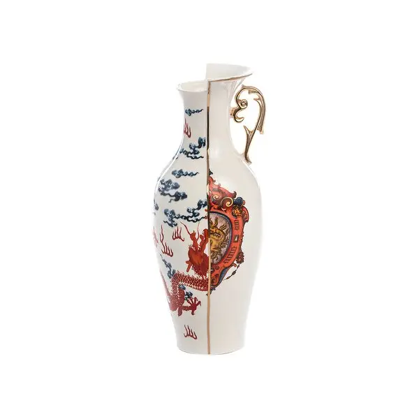 SELETTI Hybrid Adelma Bone China Porcelain Vase 32.5cm - Multicolor