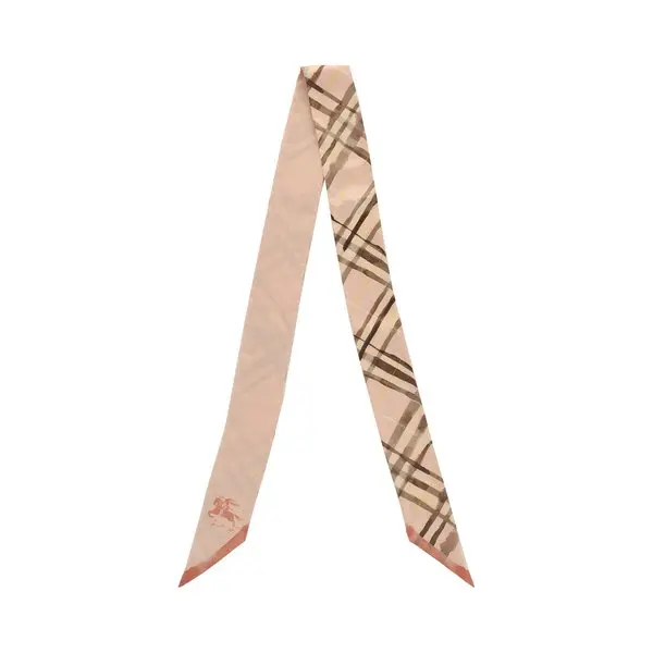 Burberry Watercolor Check Silk Scarf 'teacup
