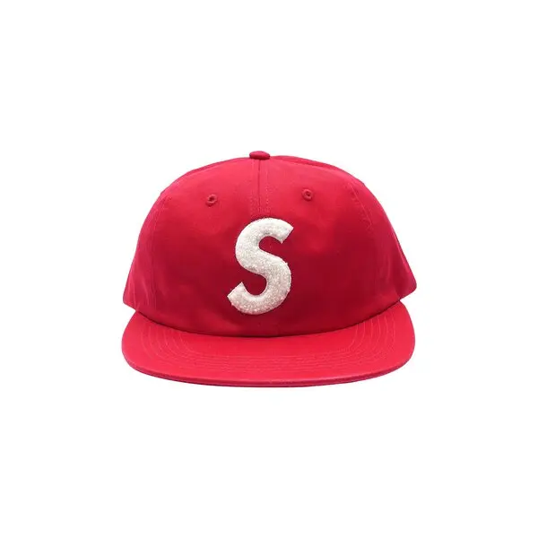 Supreme Chenille S-logo 6-panel Cap - Red