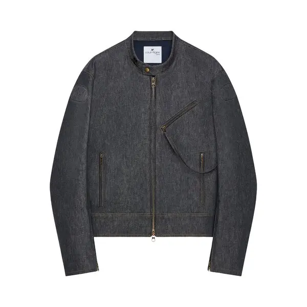 COURREGES Scuba Denim Bomber Jacket