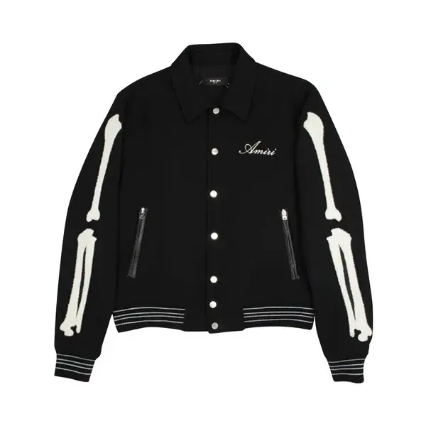 Amiri Bones Varsity Jacket - Black