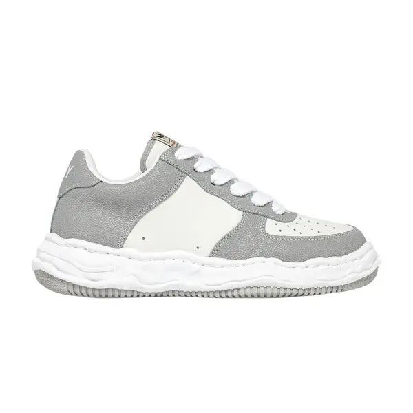 Mihara Yasuhiro Wayne Og Sole Embossed Leather Low Sneakers - Grey