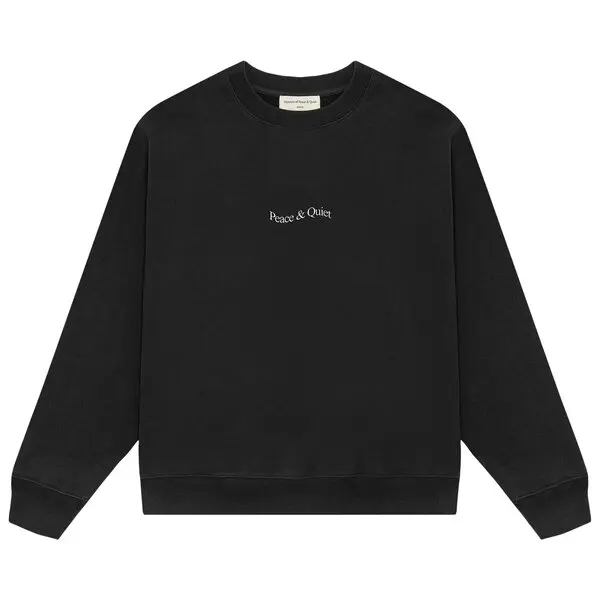 MUSEUM OF PEACE & QUIET Wordmark Crewneck - Black