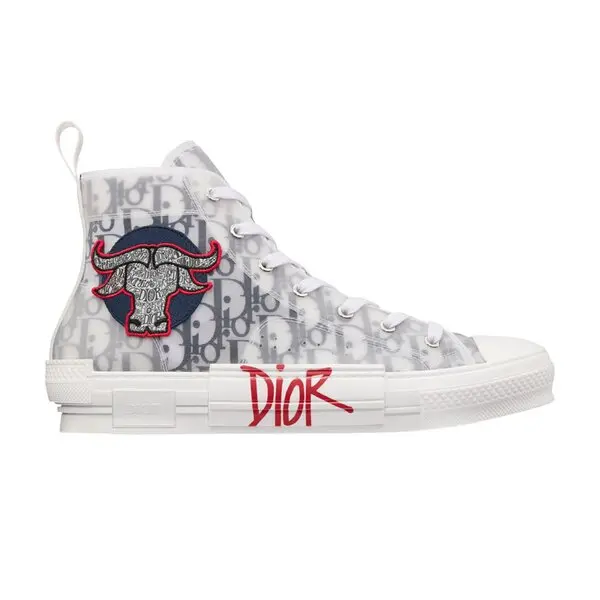 Dior Shawn Stussy X B23 High Top Sneakers - White
