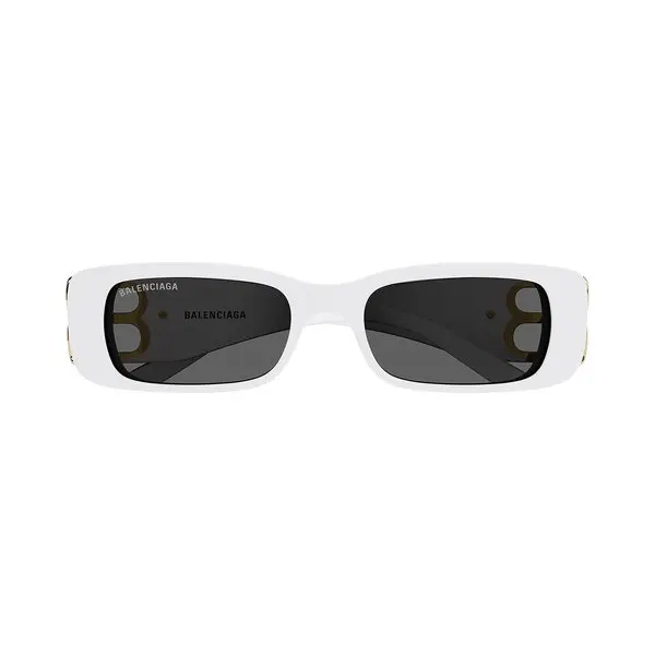 Balenciaga Rectangular Full Rim Sunglasses - White