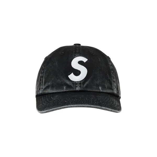 Supreme Pigment Coated S Logo 6-panel Cap - Black