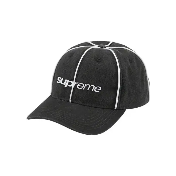 Supreme Piping 6-panel Cap - Black