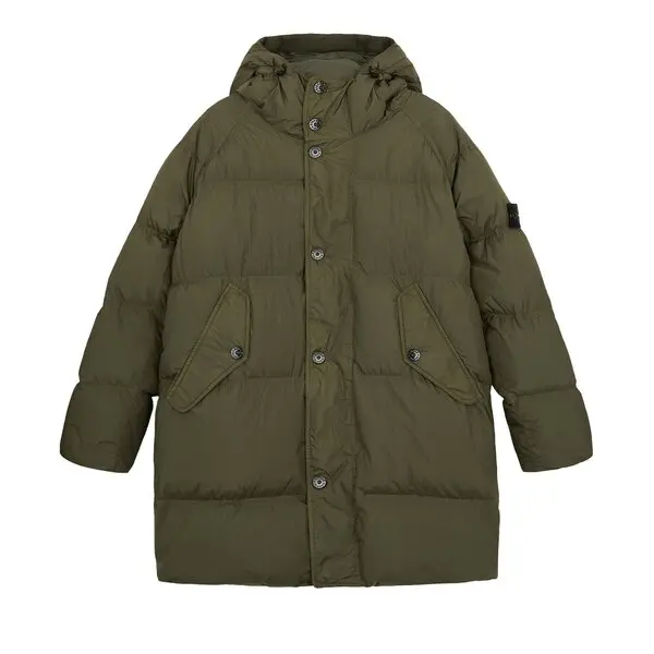 Stone Island Hooded Puffer Jacket - Green