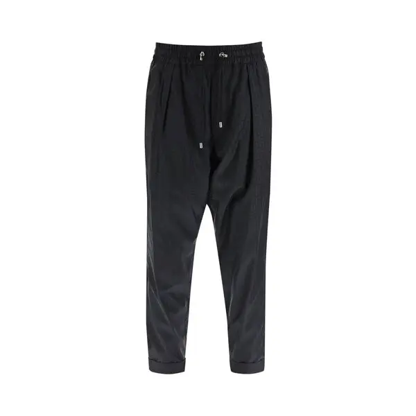 Balmain Monogram Harem Cut Trousers