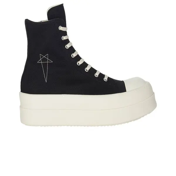 Rick Owens Double Bumper High Sneakers - Black