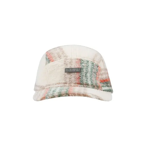 GOLF WANG Logger Plaid Camp Cap - Cream