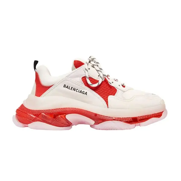 Balenciaga Triple S Clear Sole Sneakers - Red
