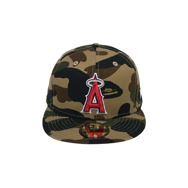 A BATHING APE X Mlb X New Era Los Angeles Angels 59fifty Cap - Green
