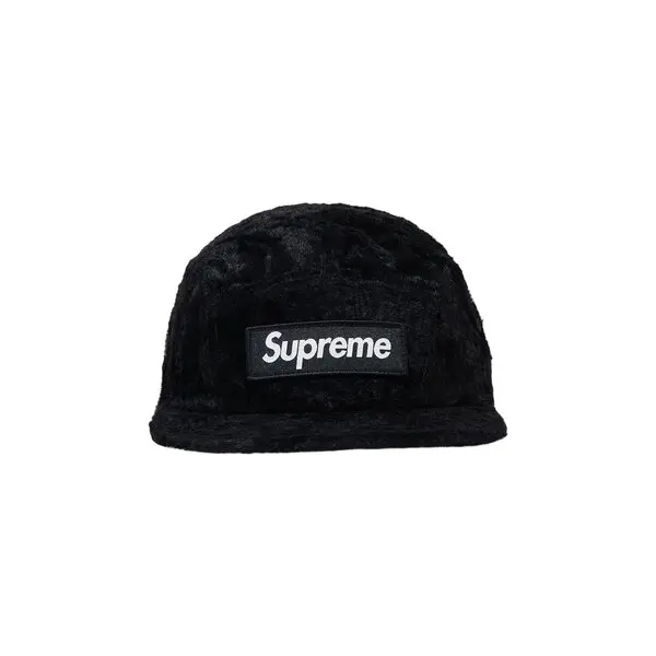 Supreme X Goodenough Crushed Rayon Pile Camp Cap - Black