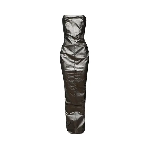 Rick Owens Long Fitted Dress - Black | Editorialist