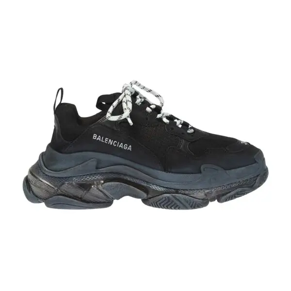 Balenciaga Triple S Trainer With Clear Sole - Black