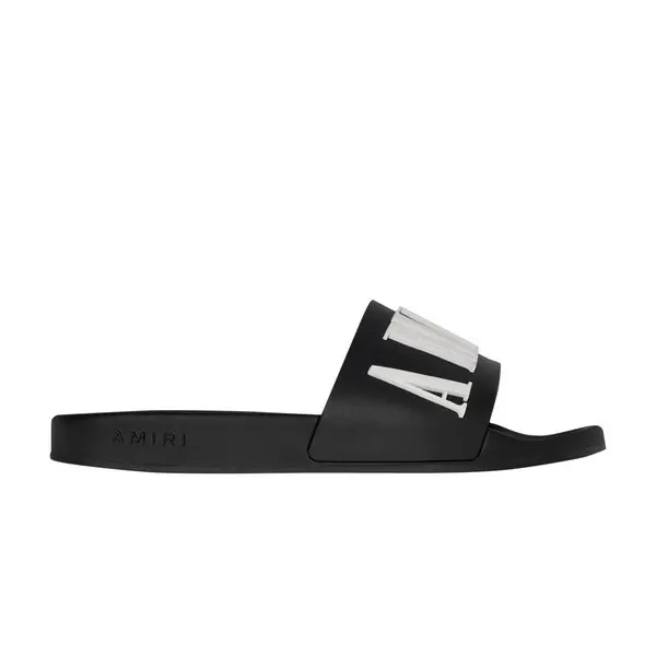 Amiri Logo Pool Slide - Black